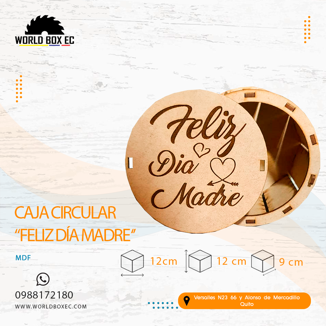 Caja circular ''Te quiero mucho'' - WORLD BOX